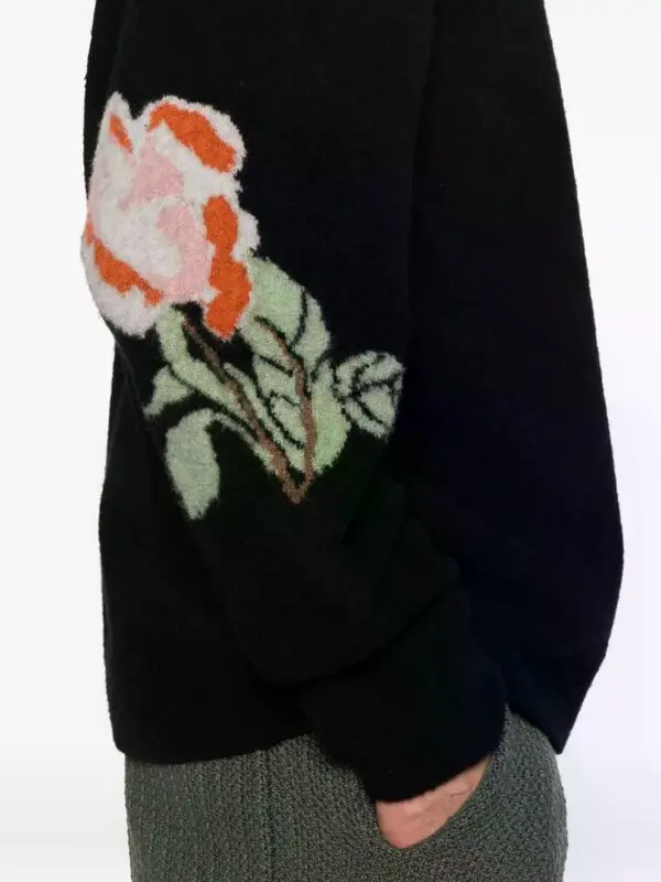 Nanushka Rose-embellished Wool Sweater