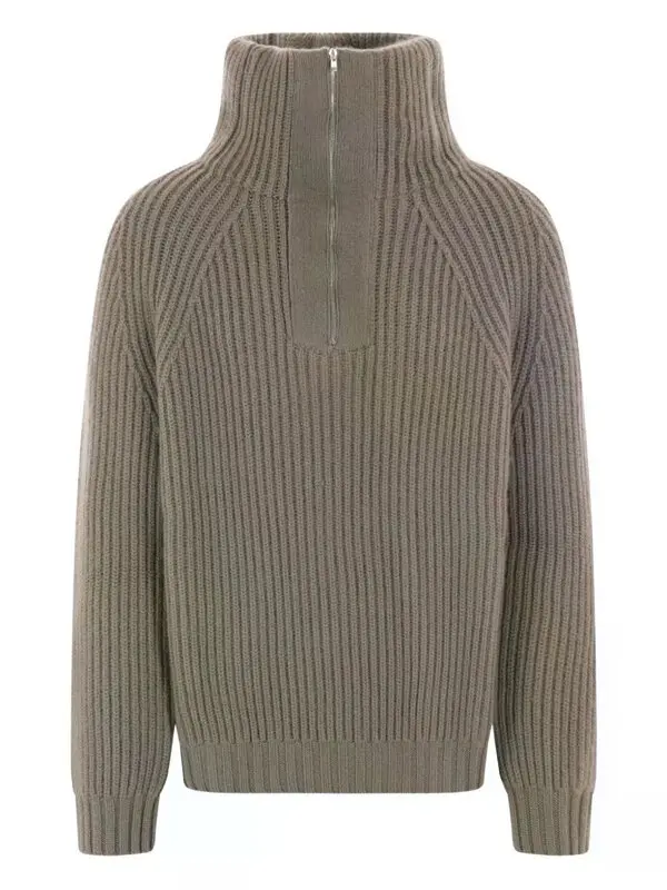 META CAMPANIA COLLECTIVE High-neck Ribbed-knit Sweater