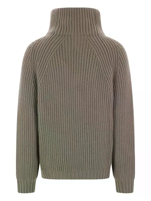 META CAMPANIA COLLECTIVE High-neck Ribbed-knit Sweater
