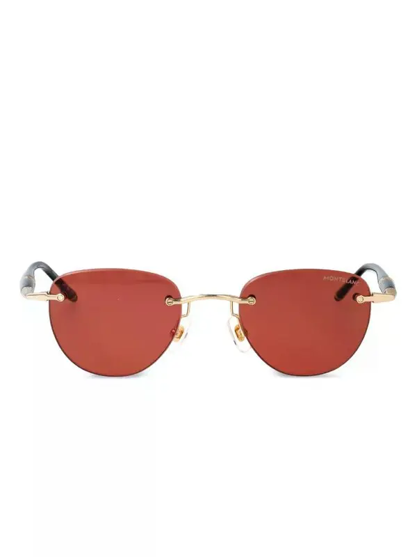 Montblanc Round-frame Sunglasses - Gold