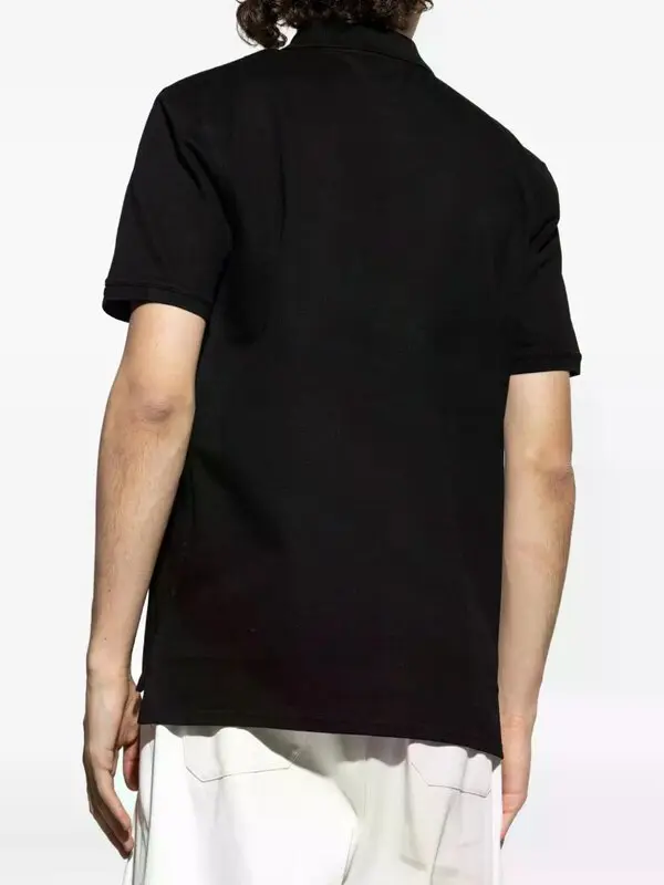 Givenchy Logo-patch Polo Shirt - Black