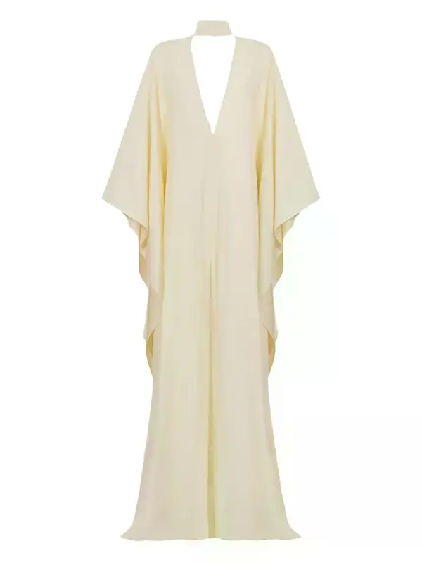 TALLER MARMO V-neck Wide-sleeve Maxi Dress - Neutrals