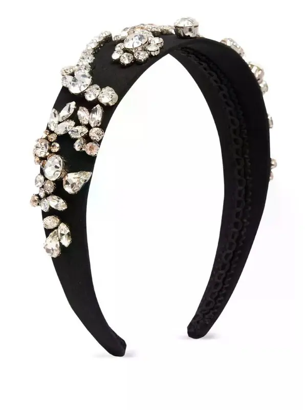 Erdem Crystal-embellished Headband - Black