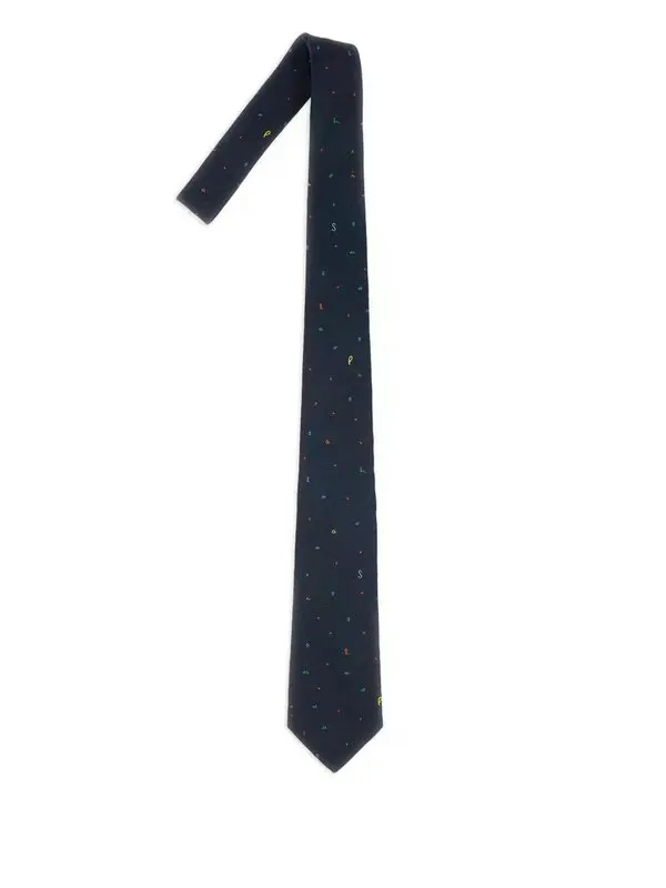 Paul Smith Embroidered Silk Neck Tie