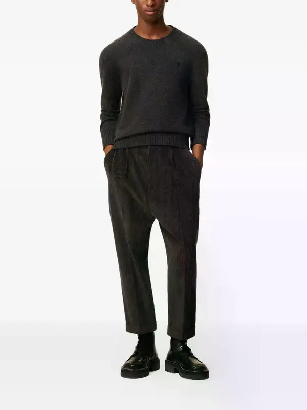 AMI Paris Pleated Cuffed Trousers