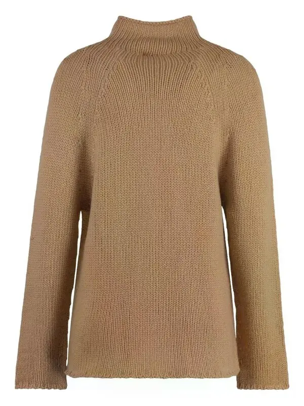 THE (ALPHABET) Turtleneck Cashmere Jumper - Neutrals