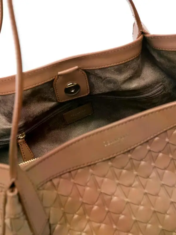 SERAPIAN Small Secret Tote Bag - Brown