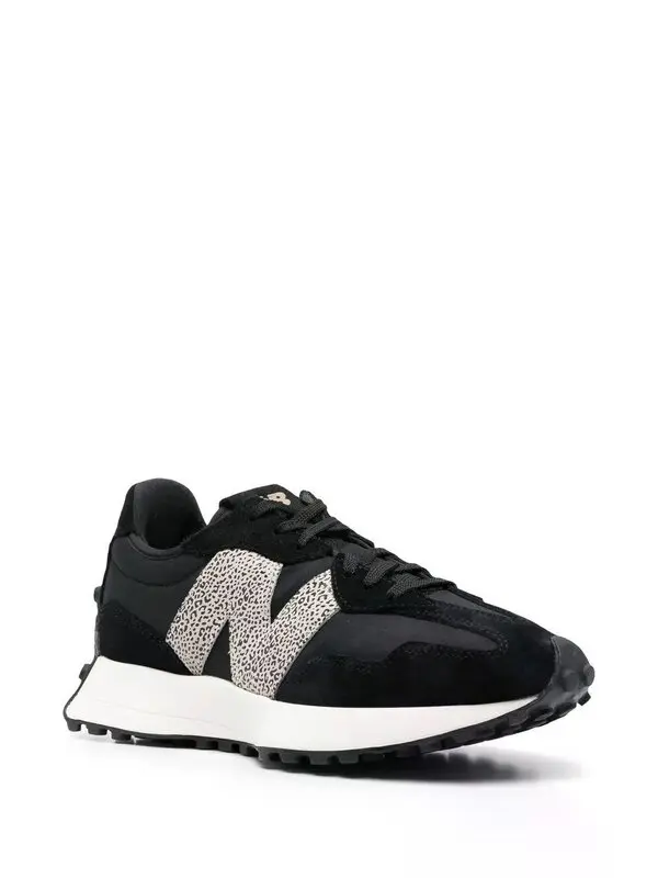 NEW BALANCE 327 Moombean Leopard Sneakers - Black