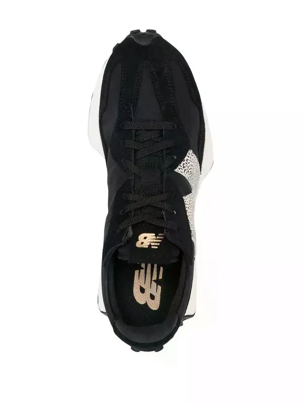 NEW BALANCE 327 Moombean Leopard Sneakers - Black