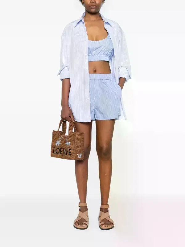 MODES Striped Crop Top - Blue
