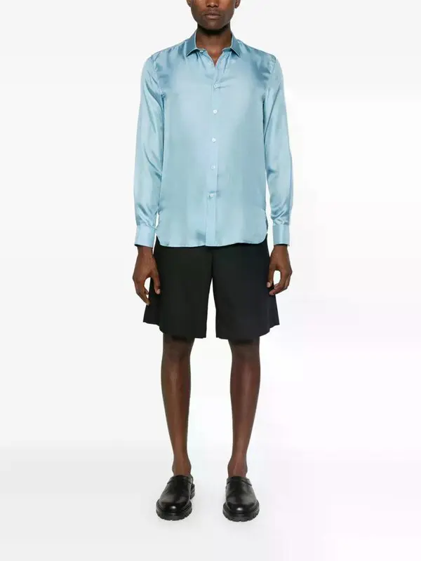 MODES Lightweight Silk Shirt - Blue