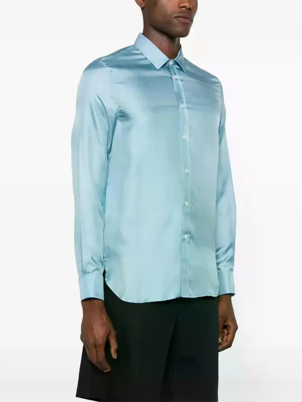 MODES Lightweight Silk Shirt - Blue
