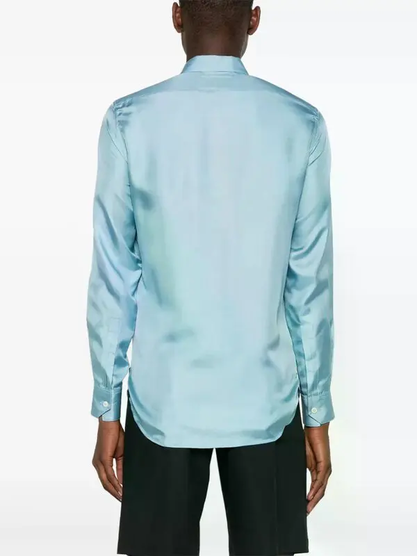 MODES Lightweight Silk Shirt - Blue