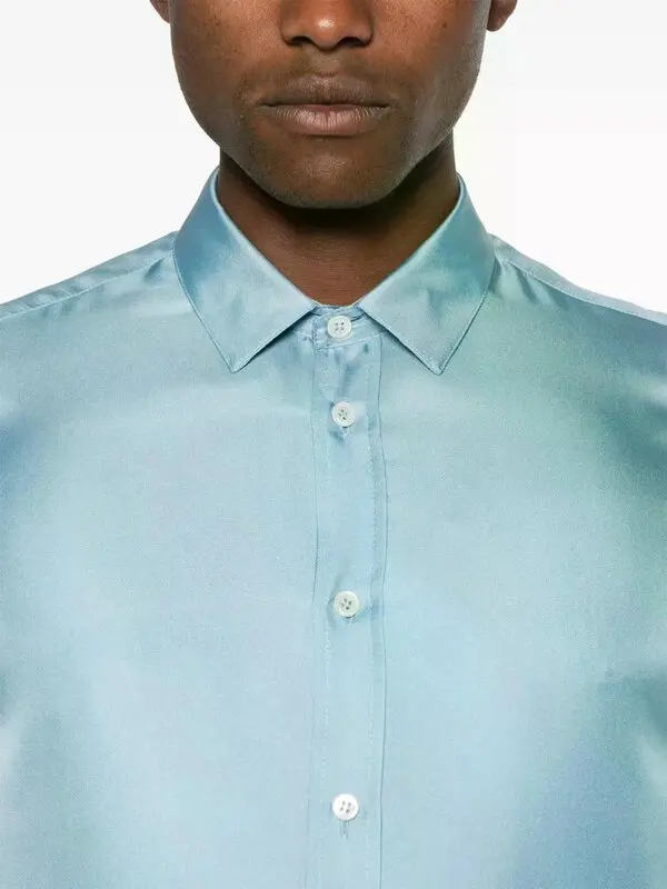 MODES Lightweight Silk Shirt - Blue