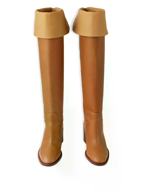 Ralph Lauren 55mm Barnet Leather Knee-high Boots - Brown