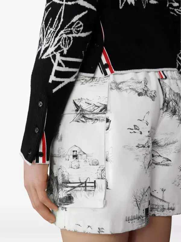Thom Browne Scenic Intarsia Cardigan