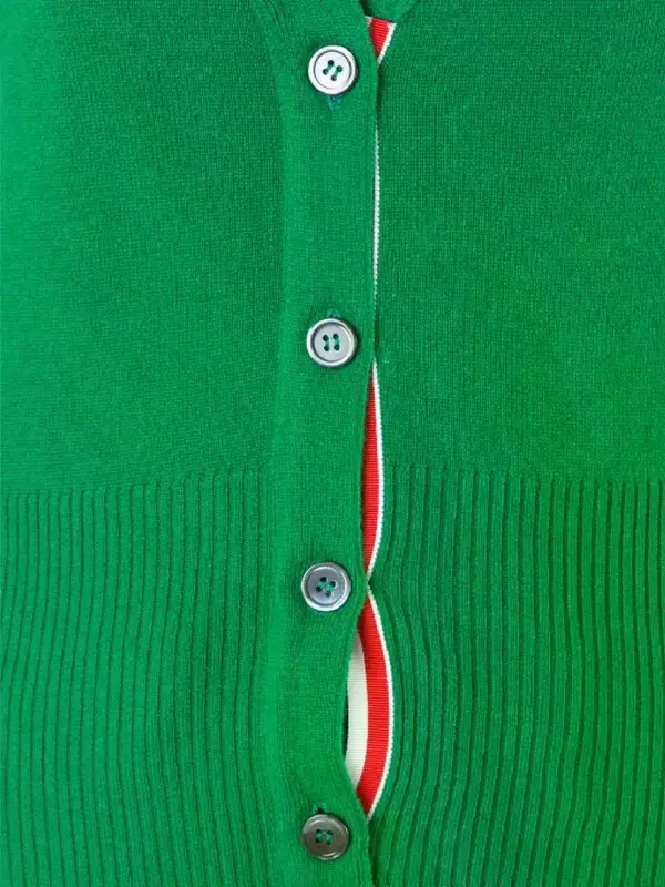 Thom Browne V-neck Cardigan - Green