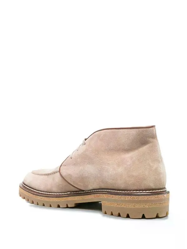 Eleventy Suede Leather Lace-up Boots