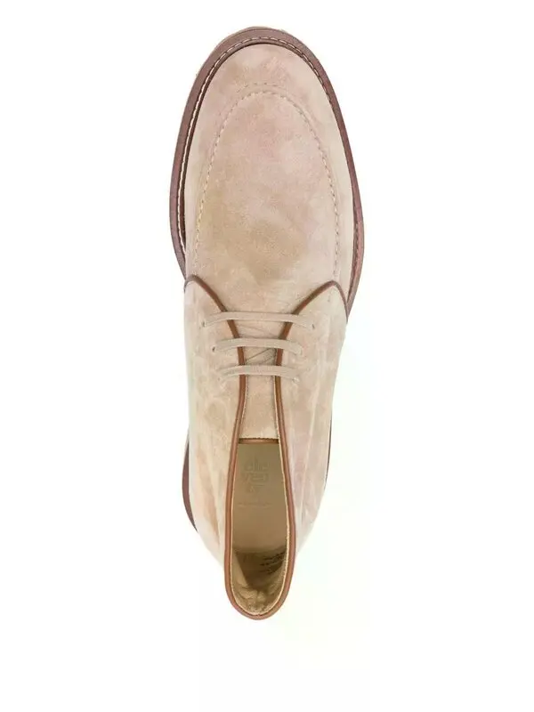 Eleventy Suede Leather Lace-up Boots