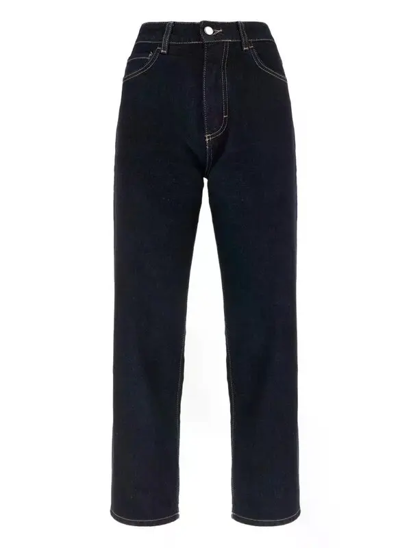 ICON DENIM LOS ANGELES Star-embroidered Straight Leg Jeans