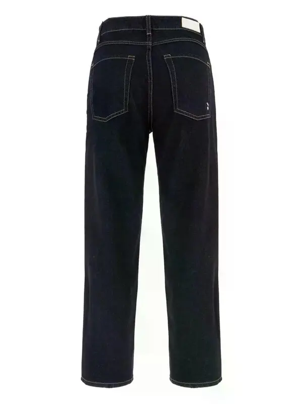 ICON DENIM LOS ANGELES Star-embroidered Straight Leg Jeans