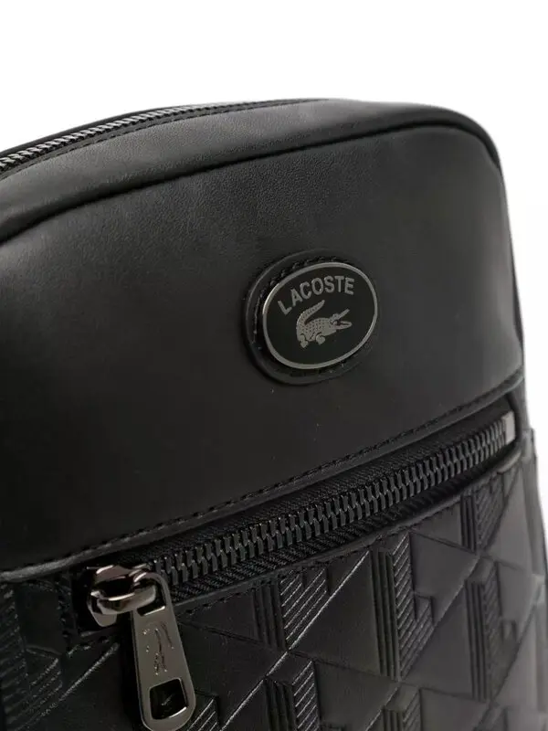 Lacoste Embossed-monogram Panelled Messenger Bag