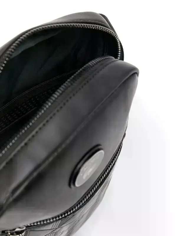 Lacoste Embossed-monogram Panelled Messenger Bag