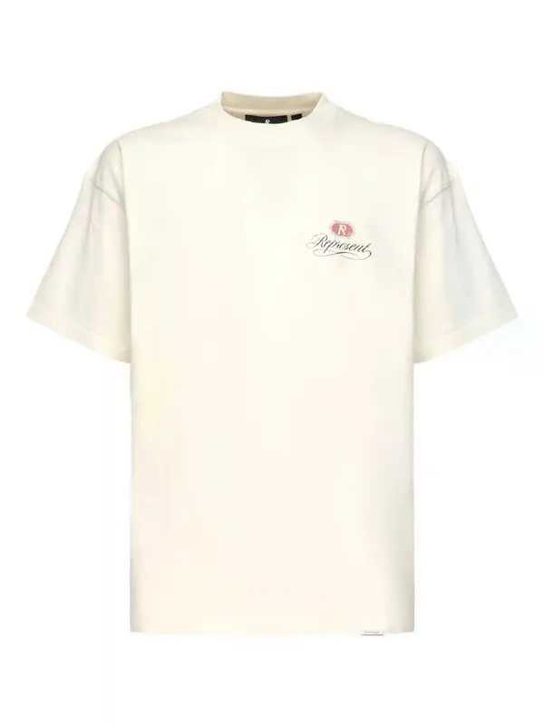 REPRESENT Logo-print T-shirt - Neutrals