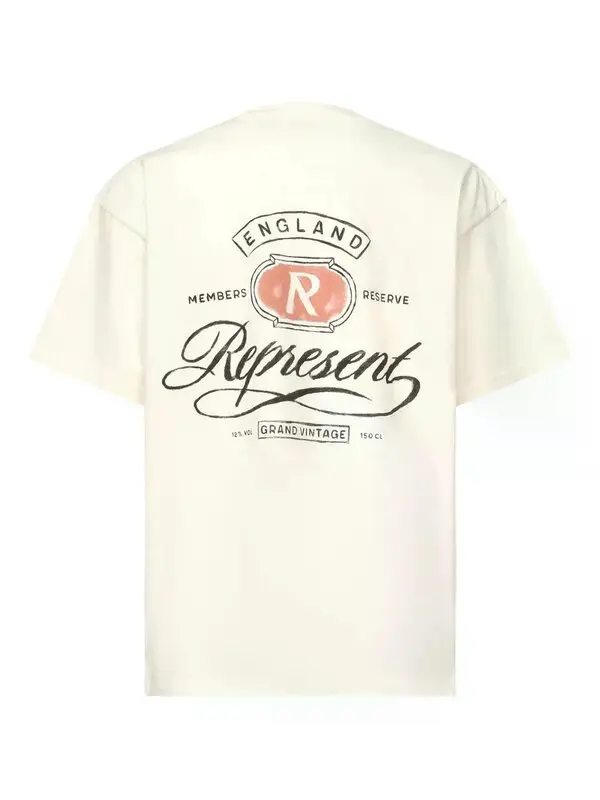 REPRESENT Logo-print T-shirt - Neutrals