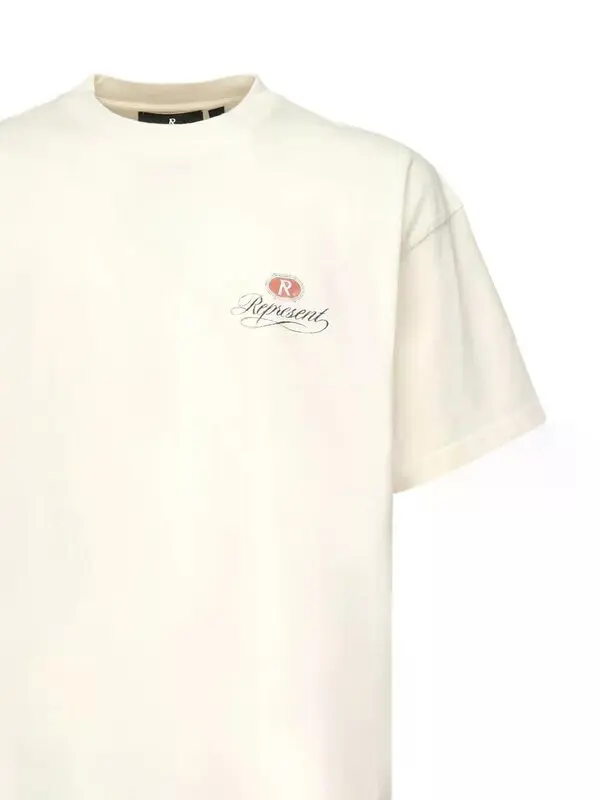 REPRESENT Logo-print T-shirt - Neutrals
