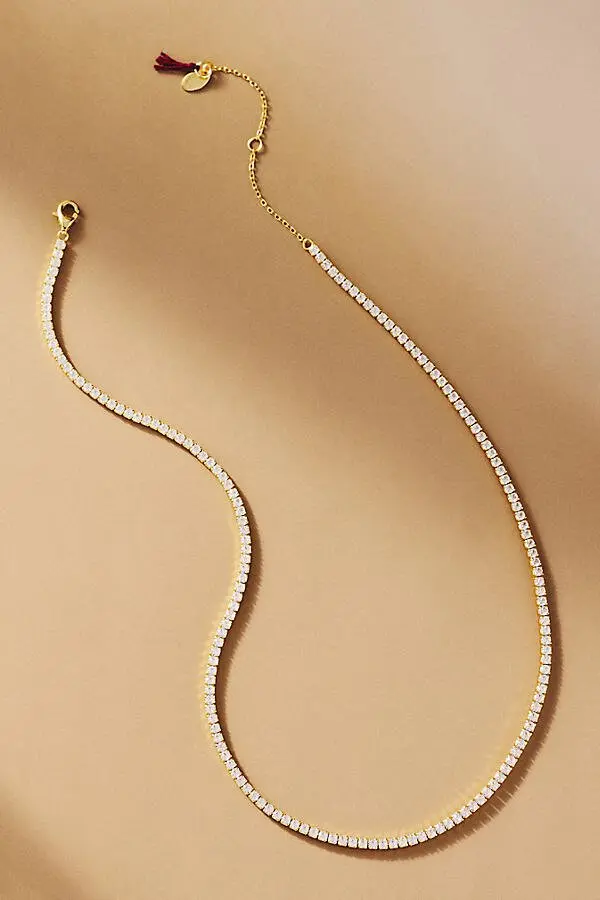 Shashi Classic Tennis Necklace - Gold