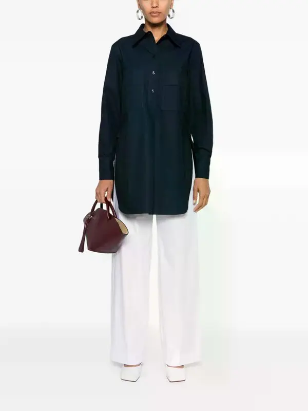 MODES Side-slit Poplin Shirt