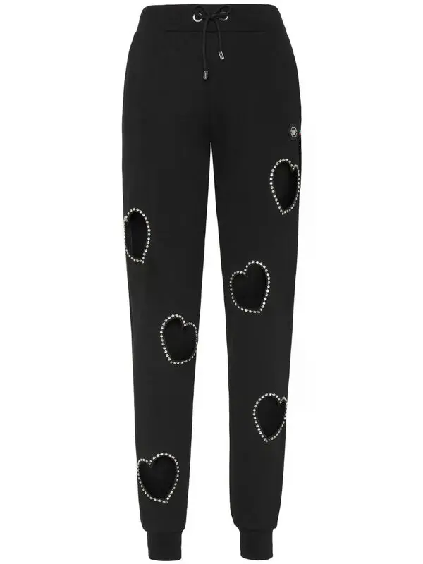 Philipp Plein Heart Cut-out Track Pants