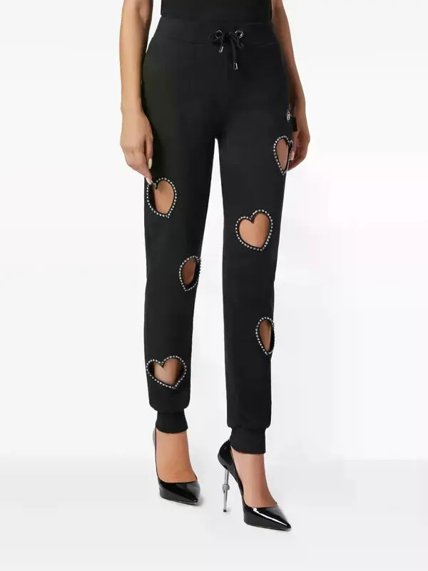 Philipp Plein Heart Cut-out Track Pants