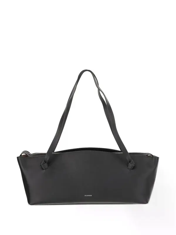 JIL SANDER Big Joanna Leather Shoulder Bag - Black