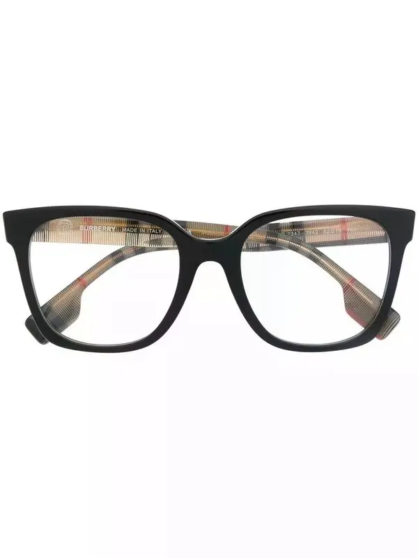 Burberry Vintage Check Square-frame Glasses - Black