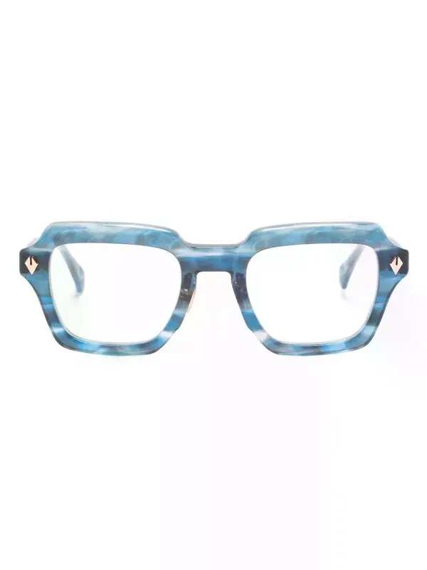 T HENRI EYEWEAR Continental Square-frame Glasses - Blue