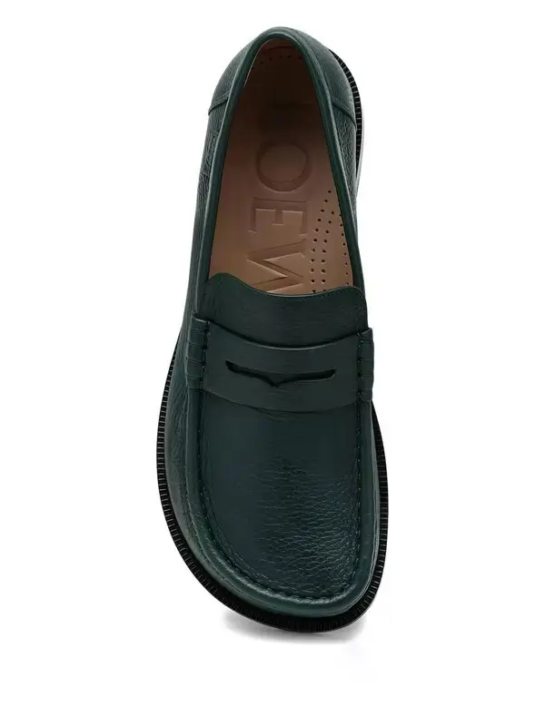 Loewe Campo Leather Penny Loafers