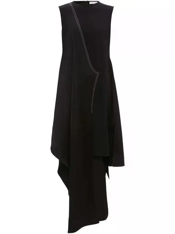 JW Anderson Sleeveless Asymmetric Dress - Black
