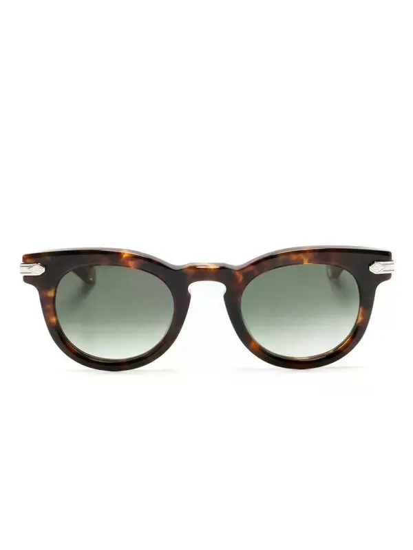 T HENRI EYEWEAR Round-frame Sunglasses - Brown