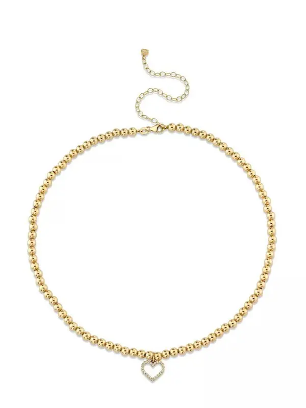 SYDNEY EVAN 14kt Yellow Open Heart Diamond Choker - Gold