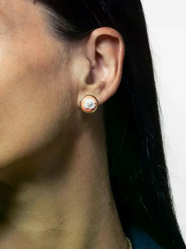 CAMEO & BEYOND Delicate Rose Stud Earrings