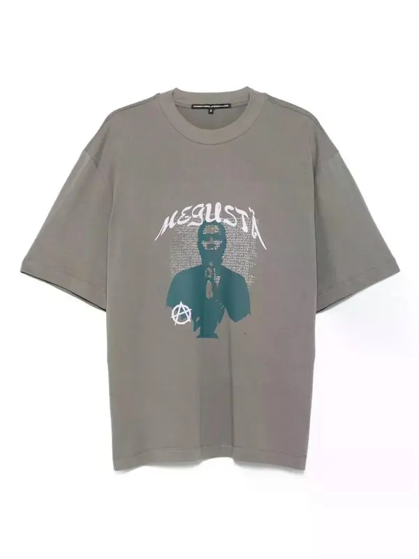 MEGUSTA Prayer Graphic-print T-shirt - Grey