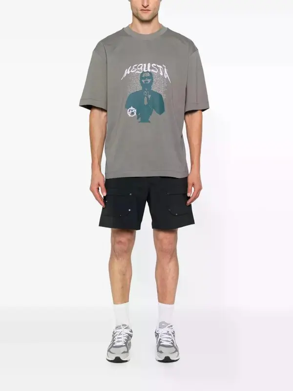 MEGUSTA Prayer Graphic-print T-shirt - Grey
