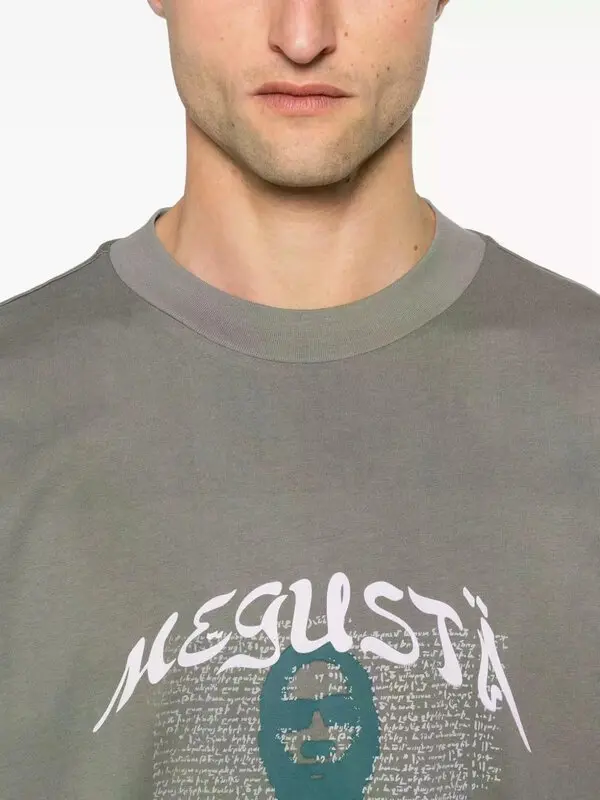 MEGUSTA Prayer Graphic-print T-shirt - Grey