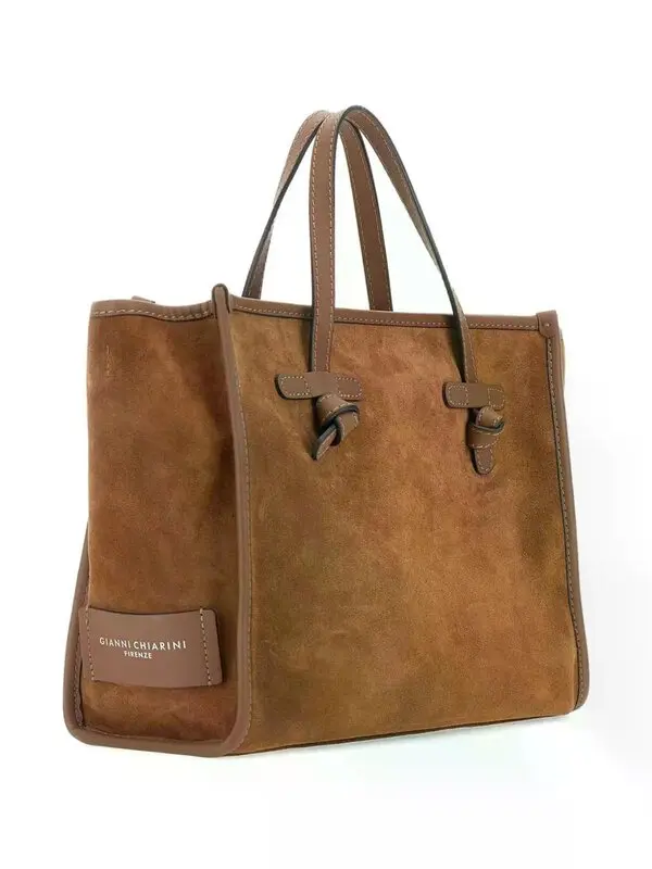 GIANNI CHIARINI Marcella Club Knot-detail Suede Tote Bag