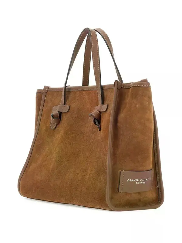 GIANNI CHIARINI Marcella Club Knot-detail Suede Tote Bag