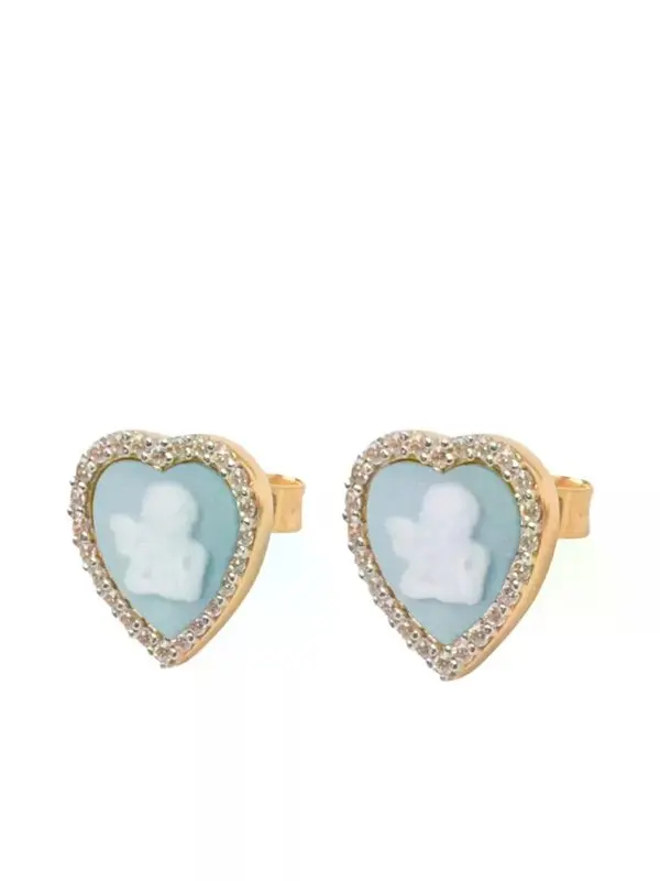 CAMEO & BEYOND Sparkling Cherubs Stud Earrings - Gold