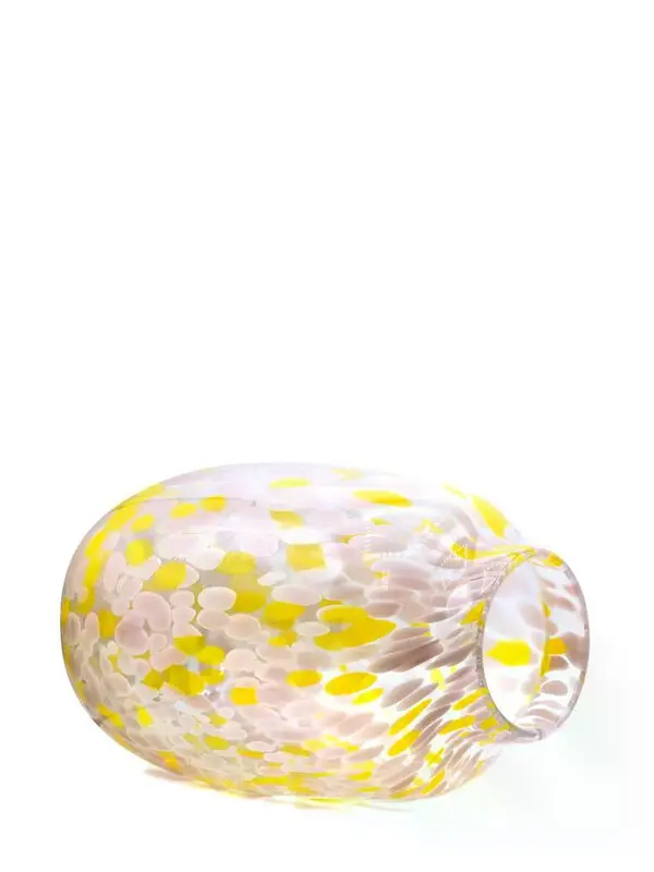 HAY Paint-splatter Glass Vase - Yellow