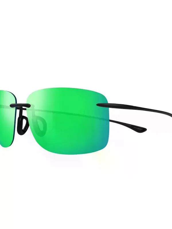 Maui Jim Hema Rimless Square Sunglasses - Black